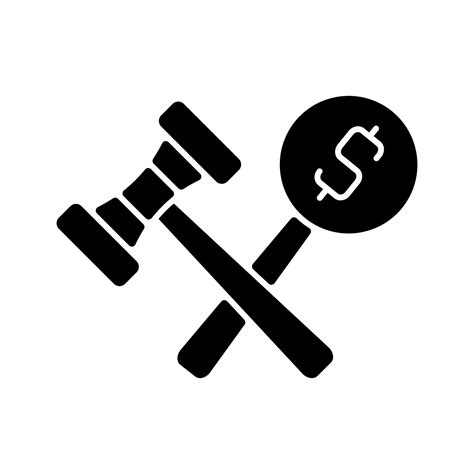 subasta icono de glifo negro licitación competitiva para el artículo