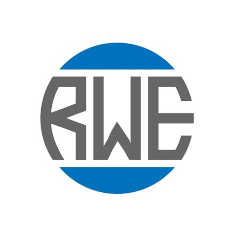 Rwe Letter Logo Design On White Background Rwe Creative Initials