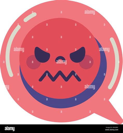 Angry Emoticon Social Media Stock Vector Image And Art Alamy