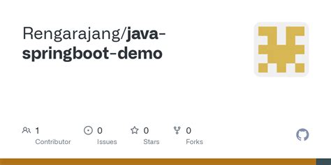 GitHub Rengarajang Java Springboot Demo