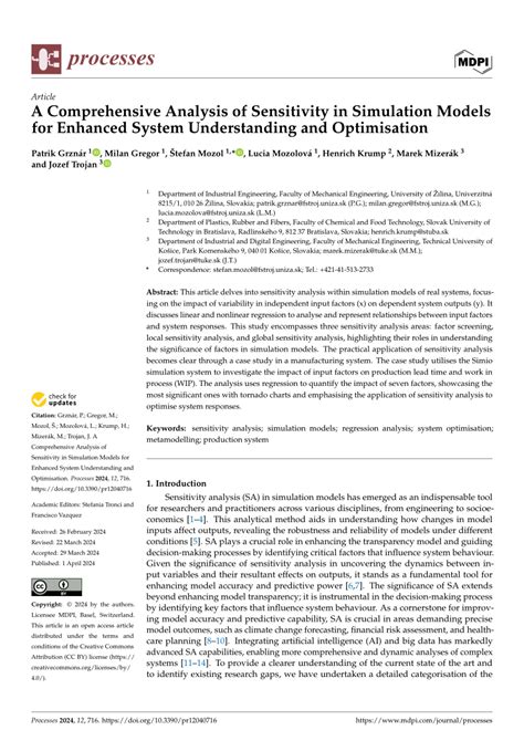 Pdf A Comprehensive Analysis Of Sensitivity In Simulation Models For