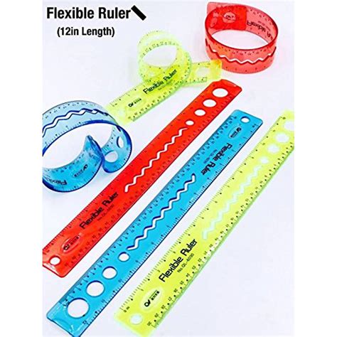 2 Pcs Flexible Rular 12 Multicolor Bd