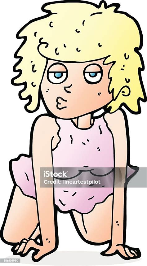 Cartoon Woman Doing Pinup Pose Stock Illustration Download Image Now