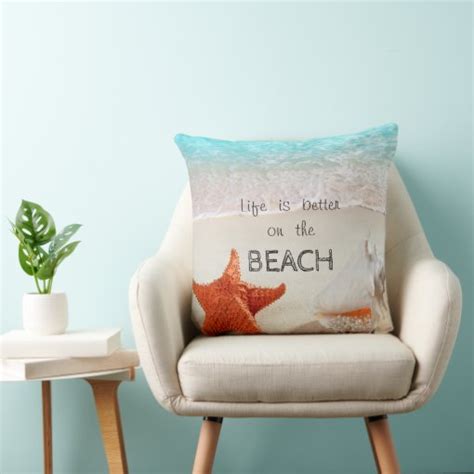 Adorable Tropical Beachseashells Throw Pillow Zazzle