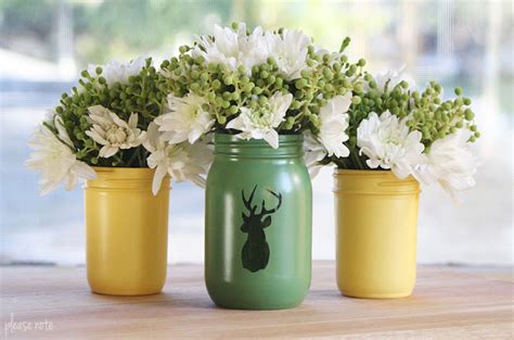Please Note DIY Mason Jar Vases