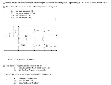 Solved Developing The Two Port Impedance Model For Each Chegg