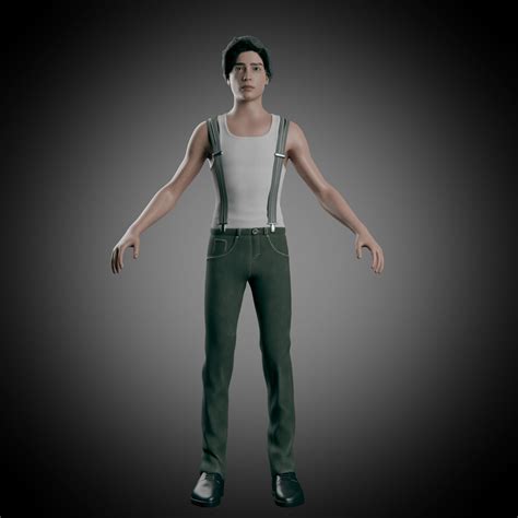 3D model Low-Poly 3D Model Jughead man in jeans and hat VR / AR / low-poly | CGTrader