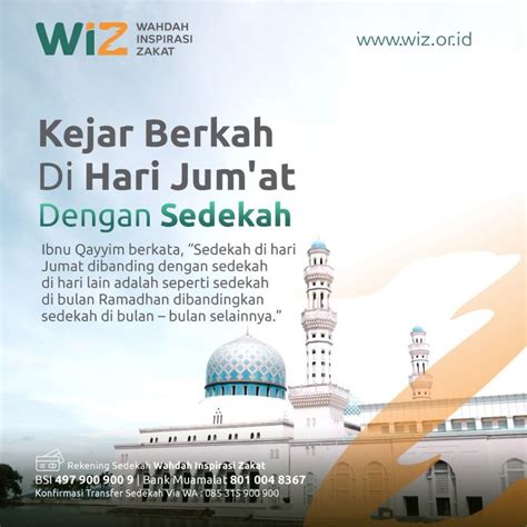 Kejar Berkah Di Hari Jumat Dengan Sedekah WAHDAH INSPIRASI ZAKAT