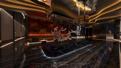 商务足浴会所大厅知言设计效果图 站酷zcool