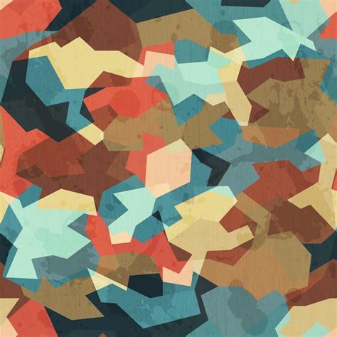 Premium Vector Retro Mosaic Seamless Pattern