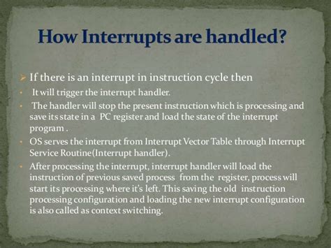 interrupts