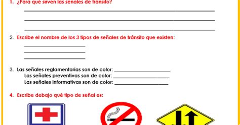 Fichas De Primaria Examen Se Ales De Tr Nsito