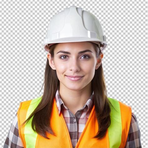 Engineer Cute Young Smart Brunette Girl Civil Work Premium Ai