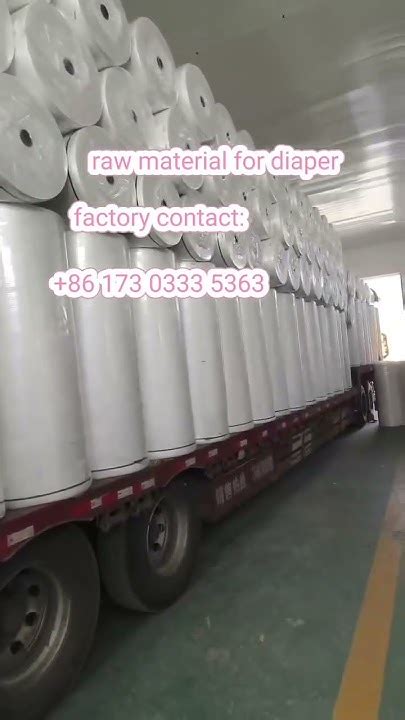 Raw Material For Diaper Diaper Non Woven Fabric Youtube