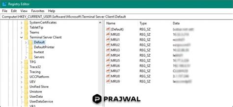 How To Clear RDP Connections History In Windows Prajwal Org