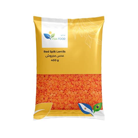 Red Split Lentils Masoor Dal 400 G Vida Food