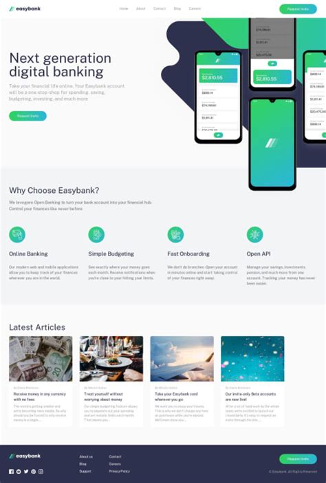 Frontend Mentor Easybank Landing Page With React Nextjs Tailwind Coding Challenge Solution