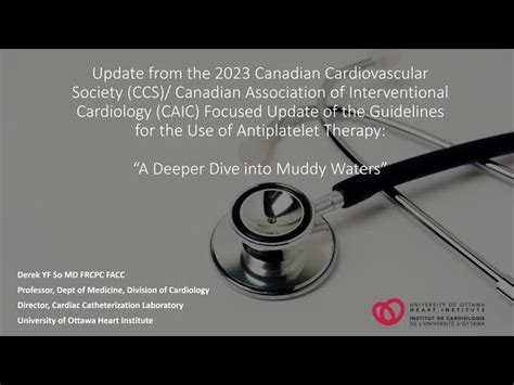 Free Video Update On The 2023 Ccscaic Guidelines For Antiplatelet