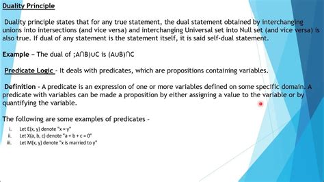 Duality Principal Predicate Logic Discrete Mathematics Btech