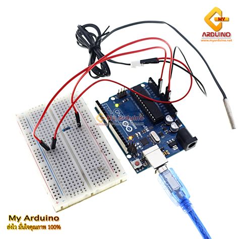 สอนใช้งาน Arduino Analog Thermistor Temperature Sensor Waterproof Ntc 10k เซ็นเซอร์วัดอุณหภูมิ