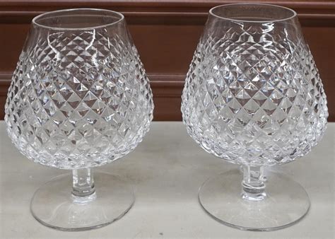 Lot Pair Waterford Crystal Large Brandy Snifters H 7 12 In 191 Cm