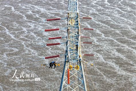 国内跨海距离最长的架空输电线路全线贯通4 图片频道 人民网