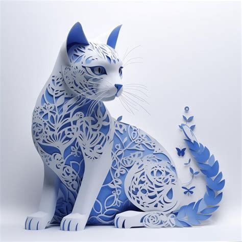 Premium Ai Image Cat Paper Craft