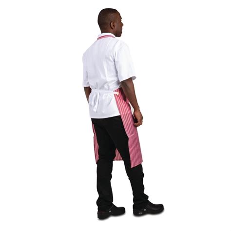 Whites Waterproof Bib Apron Red Stripe A581 Buy Online At Nisbets