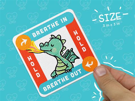 Textured Sticker Dragon Breathing Square Infinite Hugs