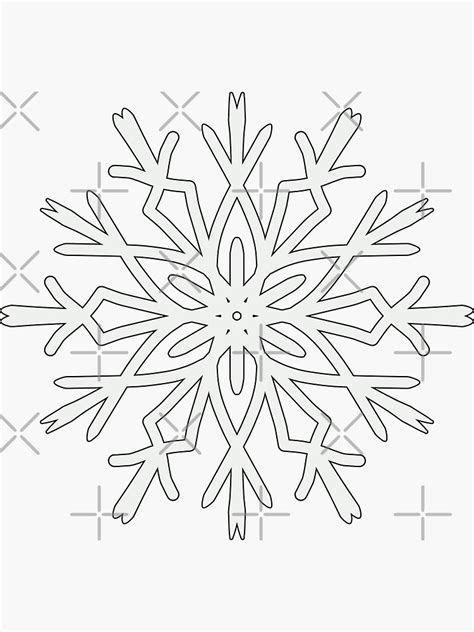 Snowflake Red Sticker For Sale By Kuenstlerinsara Redbubble
