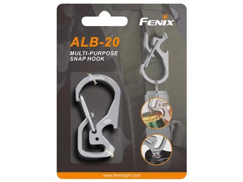 Fenix ALB-20 Multi-Purpose Snap Hook- TC4 Titanium Alloy, Compact Tool ...