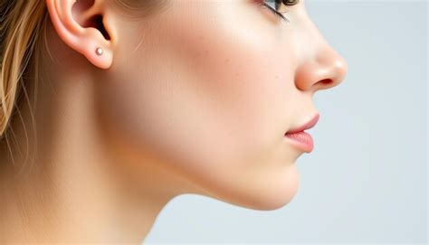 Woman Half Face With Problems Of Acne Inflammation Papule And Pustule On Her Cheek Premium Ai