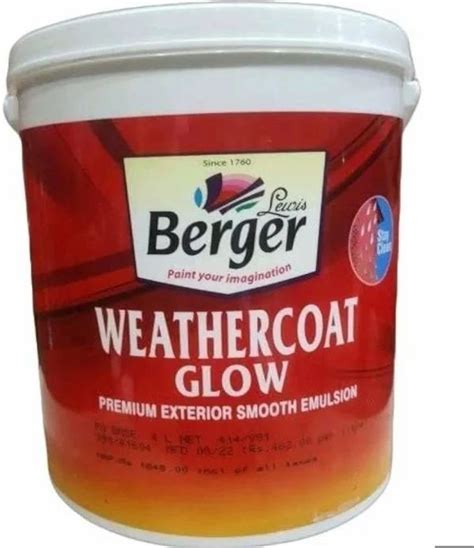 Berger Weather Coat Glow 20 Ltr At ₹ 390litre In Jaipur Id 25533602373