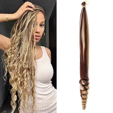Alileader 18inch French Goddess Wave Braids Ombre Synthetic Hair Spiral