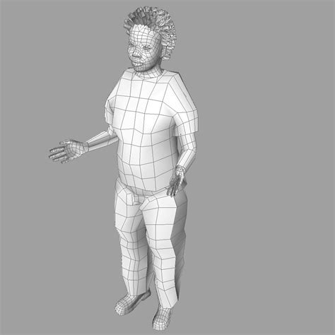 낮은 폴 리 서 아프리카 여자 C 3d 모델 6 C4d 3ds Free3d