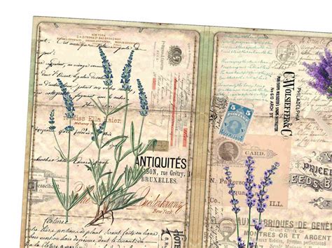Lavender Craft Kit Floral Junk Journal Printable Digital Etsy