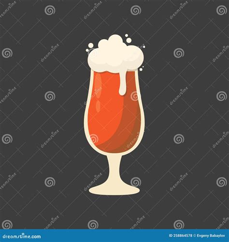 Glass Of Fresh Light Foamy Beer Vector Stock Vector Illustration Of