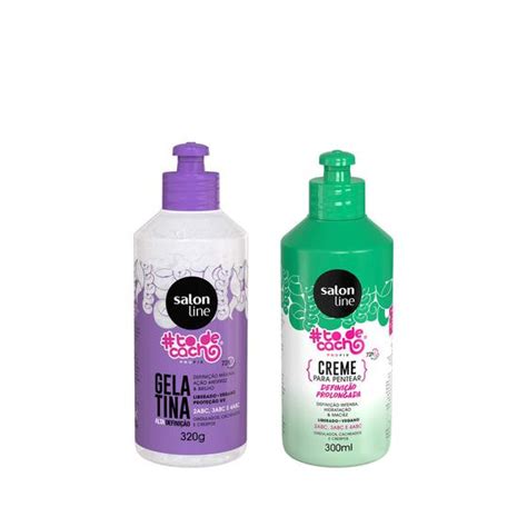 Kit Alta Definição Creme de Pentear e Gelatina Salon Line