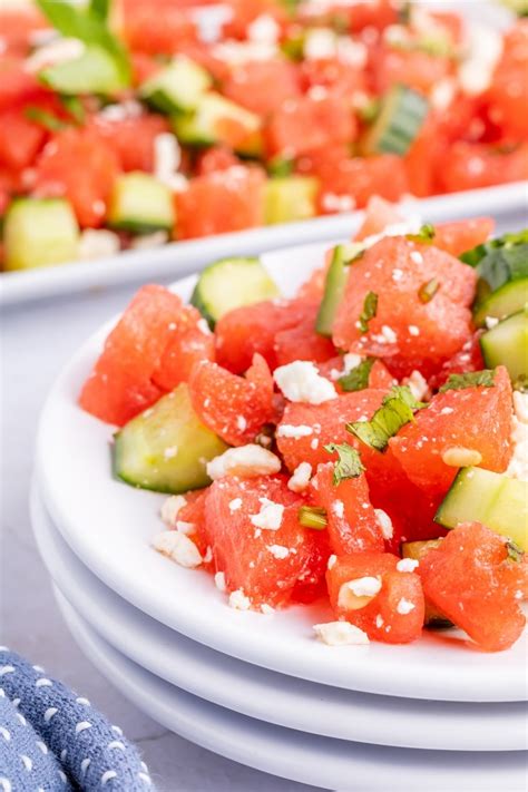 Watermelon Feta Mint Salad The Best Refreshing Recipe