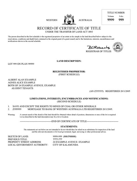Wa Title Search Which Property Document Is This Title Finder