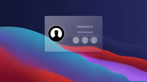 Profile Card Glassmorphism
