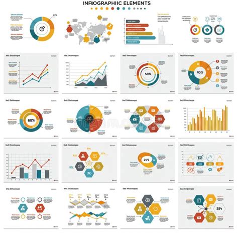 an infographic displaying various elements for data visualization