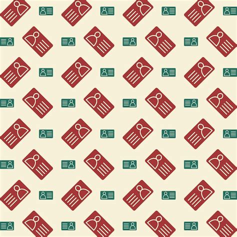 Premium Vector Identity Card Red Green Trendy Vector Design Repeating