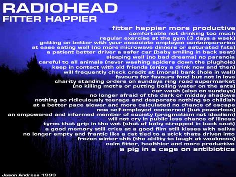 Fitter Happier Lyrics