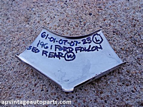 1961 Ford Falcon Sedan Lower Rear Window Corner Trim Ap Vintage