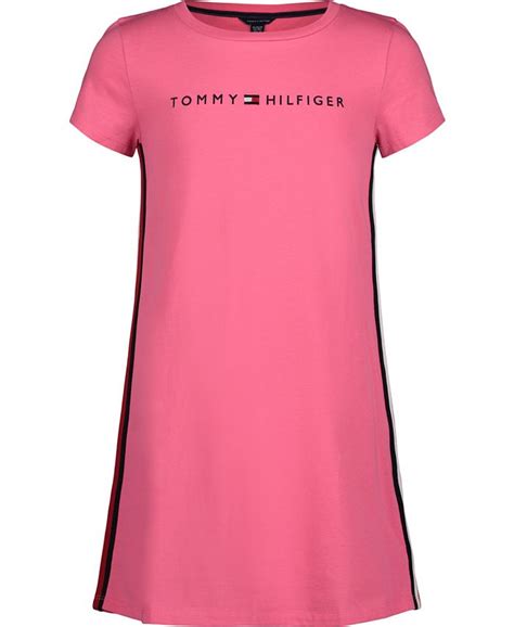 Tommy Hilfiger Big Girls Global Side Stripe T Shirt Dress Macys