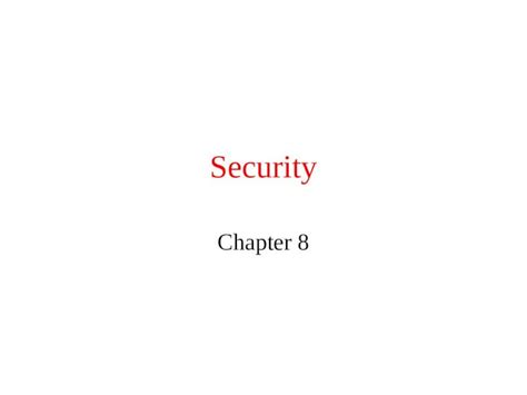 Ppt Security Chapter 8 Types Of Threats Interception Interruption
