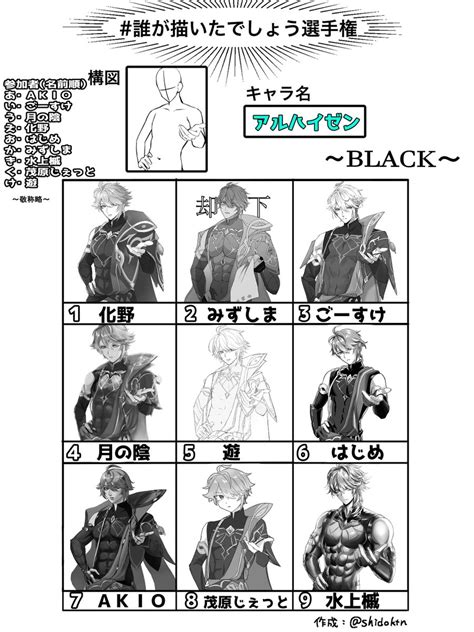 誰が描いたでしょう選手権 答え合わせ 皆さんは絵師さんを当てることが出来ましたか ご参加ありがとうございました‼」やなぎの漫画