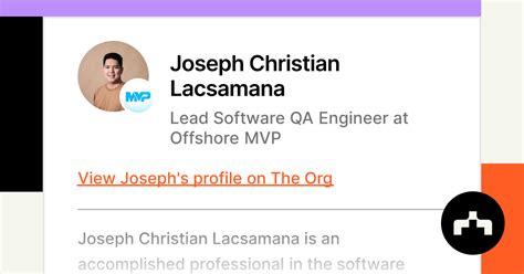 Joseph Christian Lacsamana Lead Software Qa Engineer At Offshore Mvp