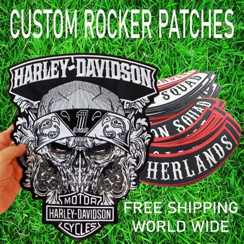Custom Embroidered Rocker Patch Up To 14 Personalized Rocker